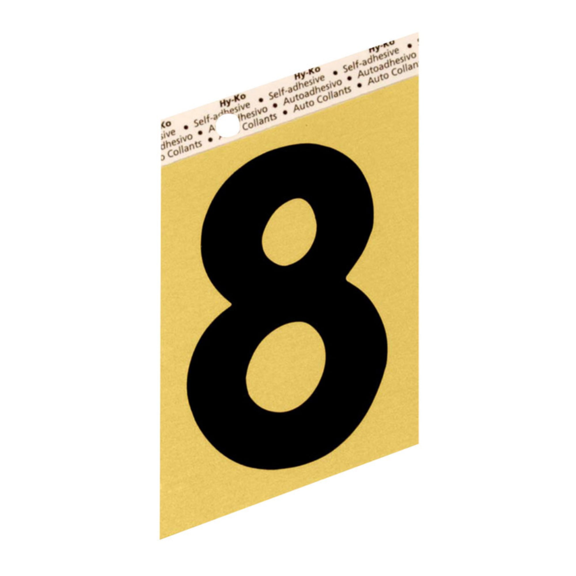 Hy-Ko 3-1/2 in. Black Aluminum Self-Adhesive Number 8 1 pc - Walmart.com