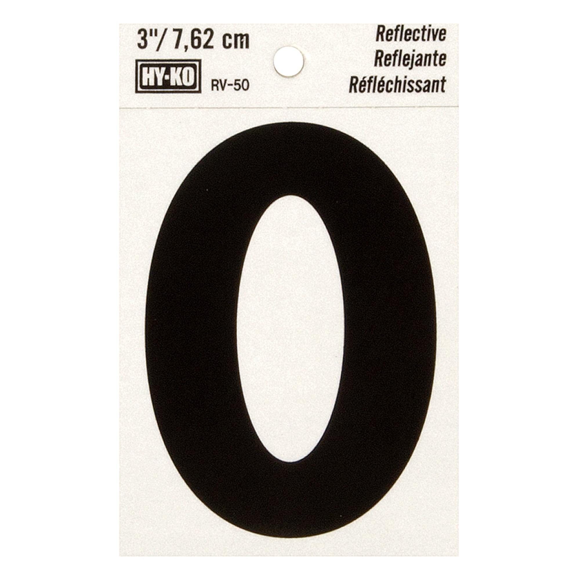 Hy-Ko 3-Inch Reflective Vinyl Letter O, Self-Adhesive, Weather ...