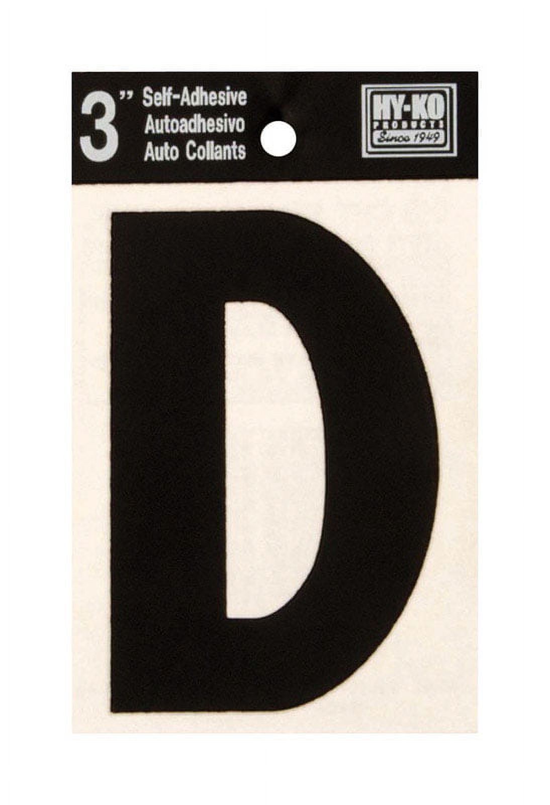 Hy-Ko 3" Vinyl Die-Cut Letter D Boat Sticker, Black - Walmart.com