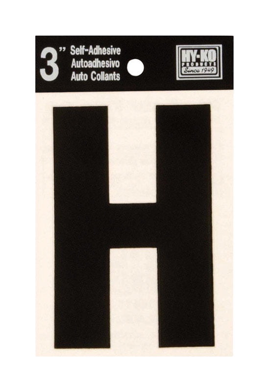 Hy-Ko 3" Vinyl Die-Cut Letter H Boat Sticker, Black - Walmart.com