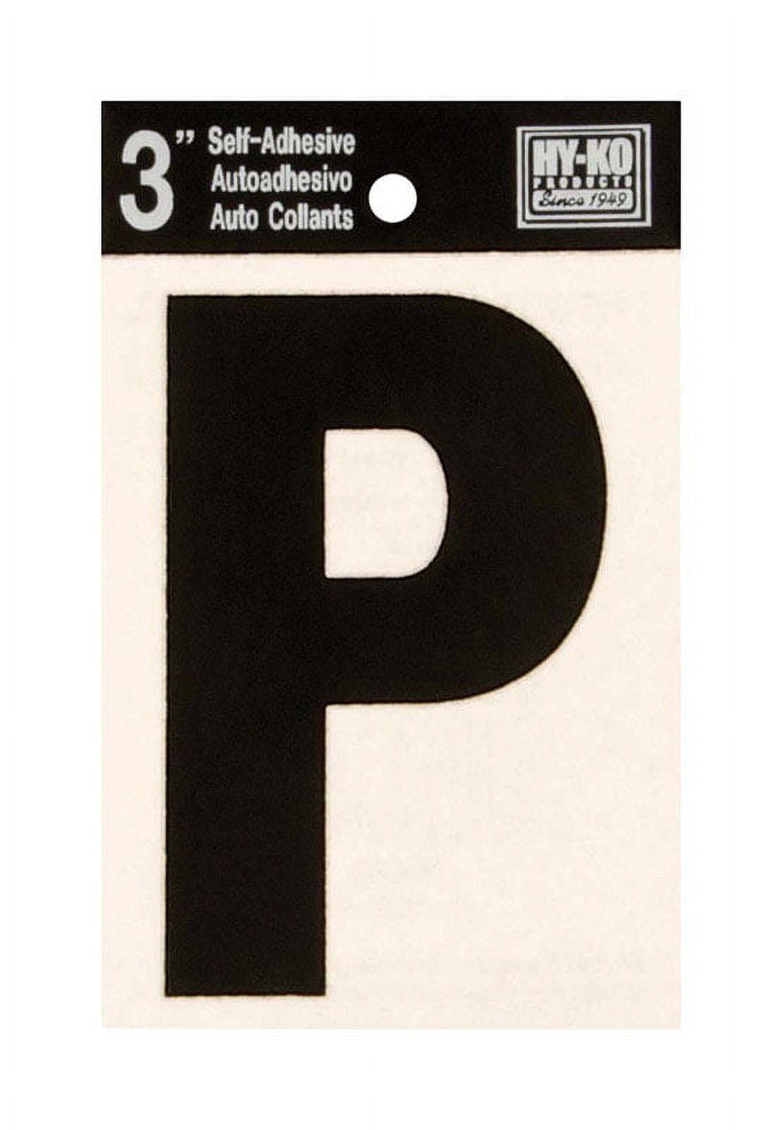 Hy-Ko 3" Vinyl Die-Cut Letter P Boat Sticker, Black - Walmart Business ...