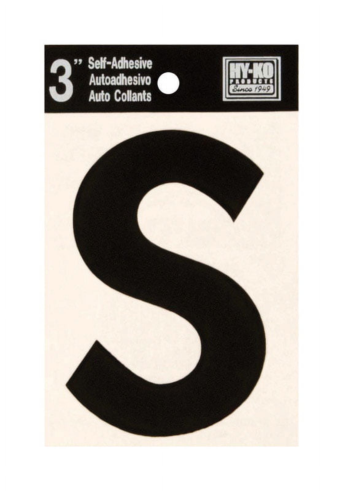 Hy-Ko 3" Vinyl Die-Cut Letter S Boat Sticker, Black - Walmart Business ...