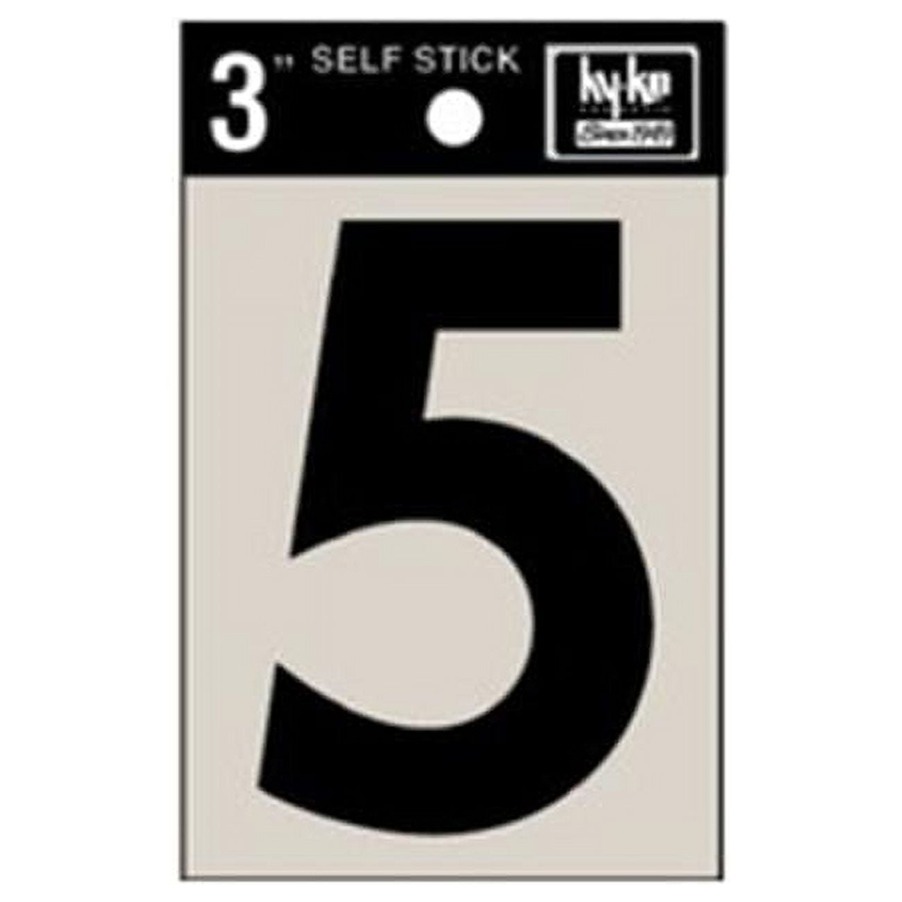 Hy-Ko 3" Vinyl Die-Cut Number 5 Boat Sticker, Black - Walmart Business ...