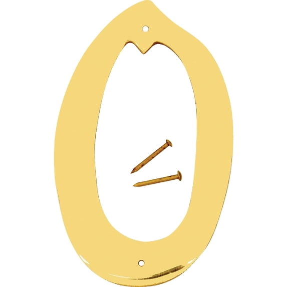 Hy-Ko 4 In. Solid Brass Decorative House Numbers - Pack of 2 - Walmart.com