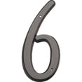 Hy-Ko 4 Inch Silver Reflective House Address Number 6, Plastic ...