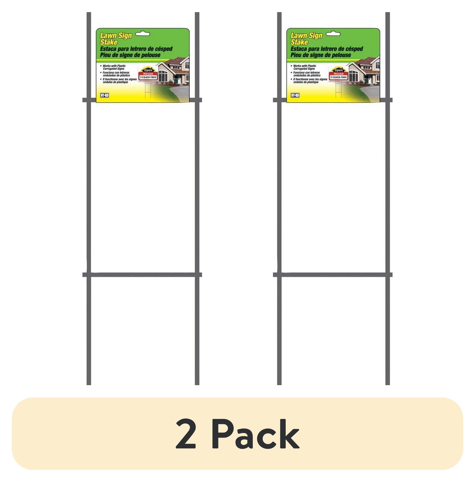(2 pack) Hy-Ko 40641 6" X 23-1/2" Wire H Bracket Sign Stake - Walmart.com
