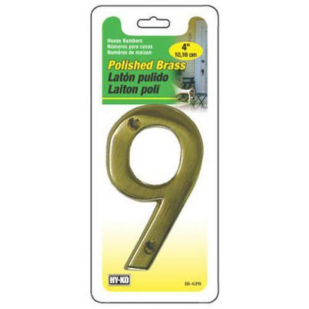 Hy-Ko BR-42PB/9 # 4" PB Prestige Number 9 - Walmart Business Supplies