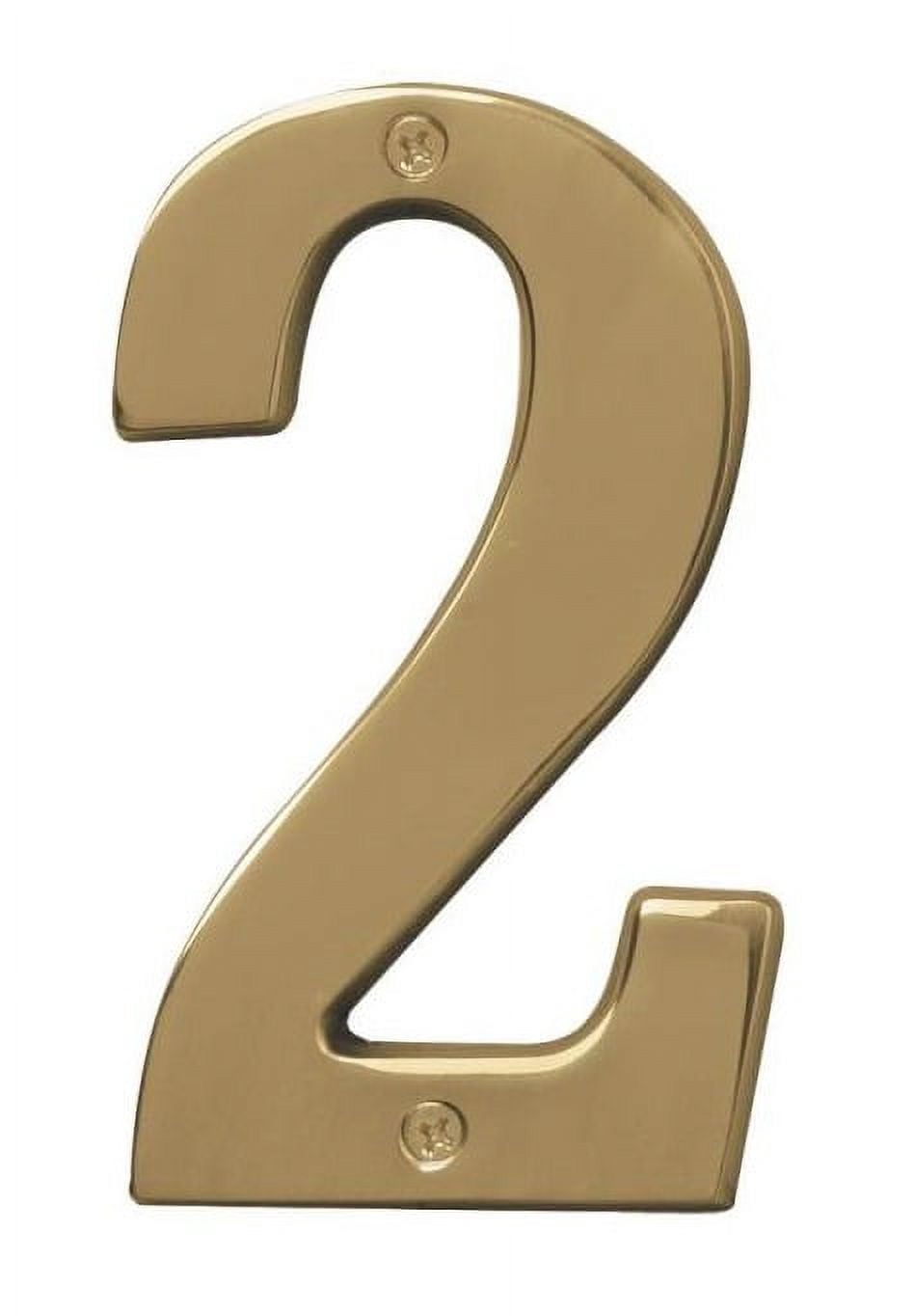 Hy-Ko BR-51PB/2 Polished Brass Number 2, 5" - Walmart.com