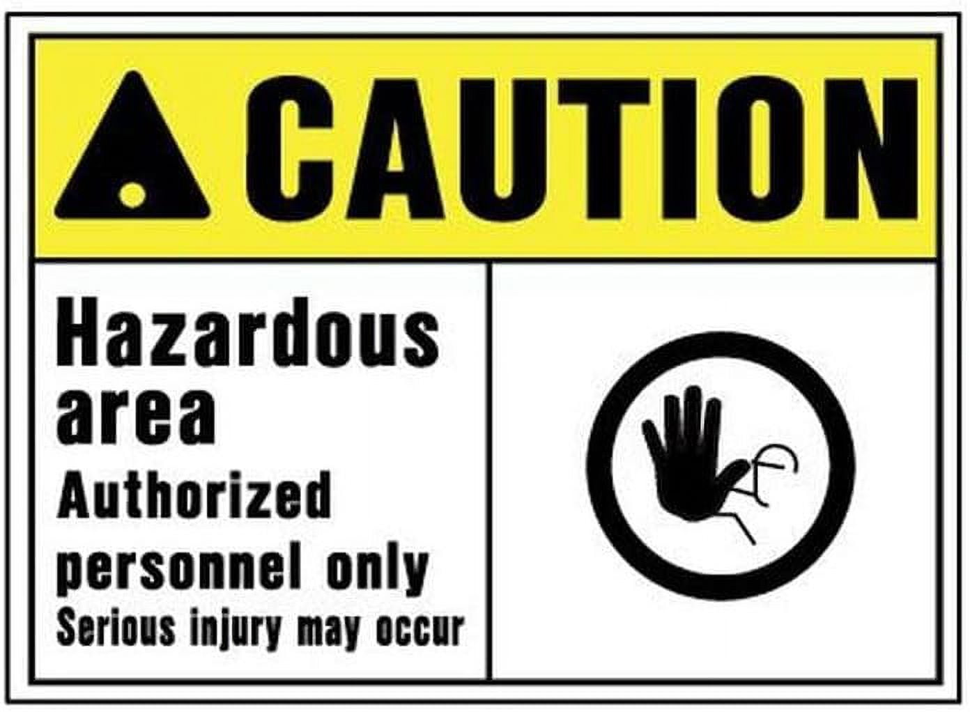 HY-KO Products 5571 Caution Hazardous Area Heavy Duty Plastic OSHA Sign ...