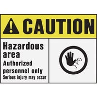 Hy-Ko Caution Sign HAZARD AREA, Each - Walmart.com