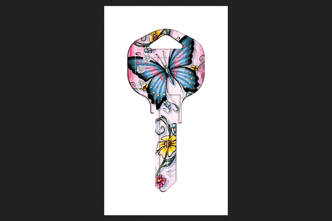 Hy-Ko Cylinder Single Sided Key Blank, 2 in W x 1/4 in D, Solid Brass ...