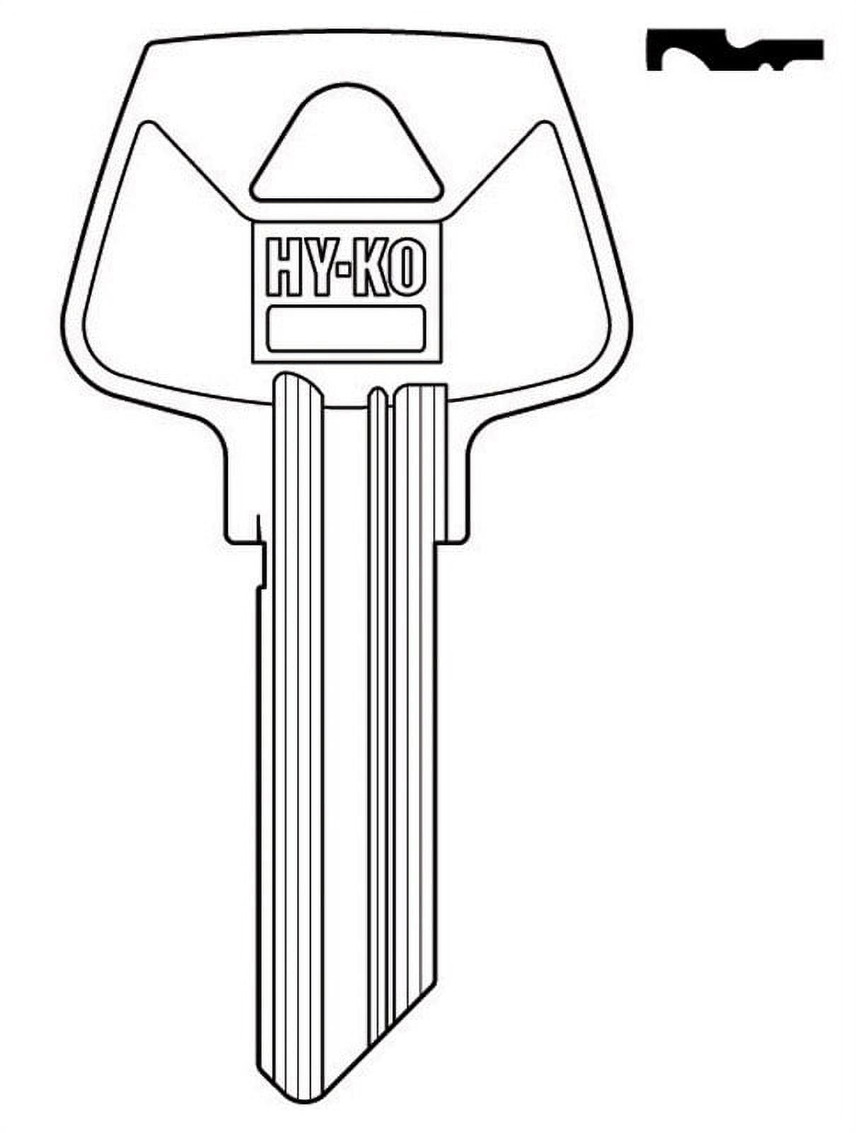 Hy-Ko Cylinder Single Sided Key Blank, Brass, Nickel-Plated - Walmart.com
