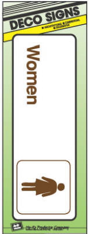 Hy-Ko D-14 Heavy-Duty Plastic Women Deco Sign, 3" x 9",, Each - Walmart.com