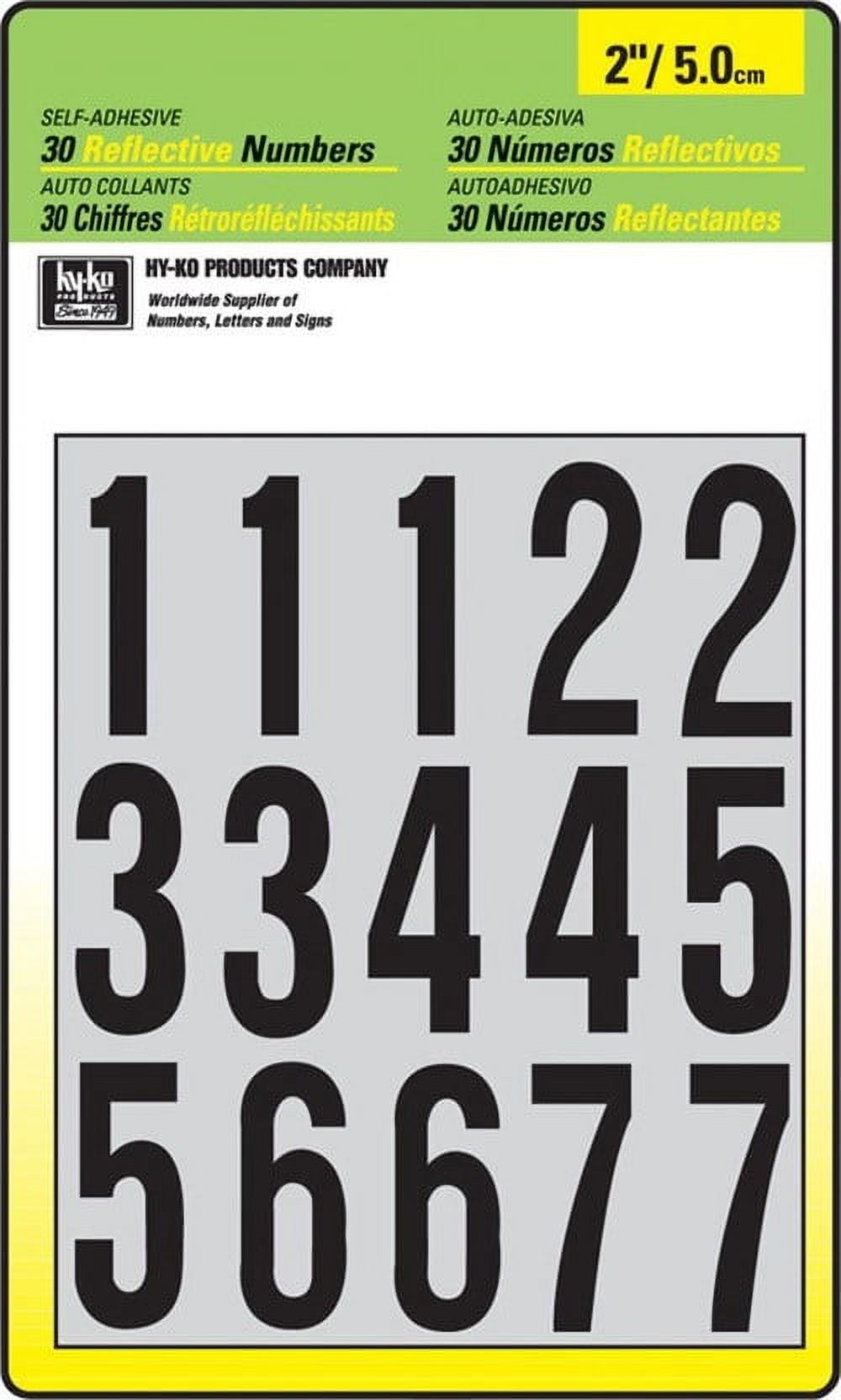 Hy-Ko 2 In. Reflective Numbers MM-22N - Walmart.com