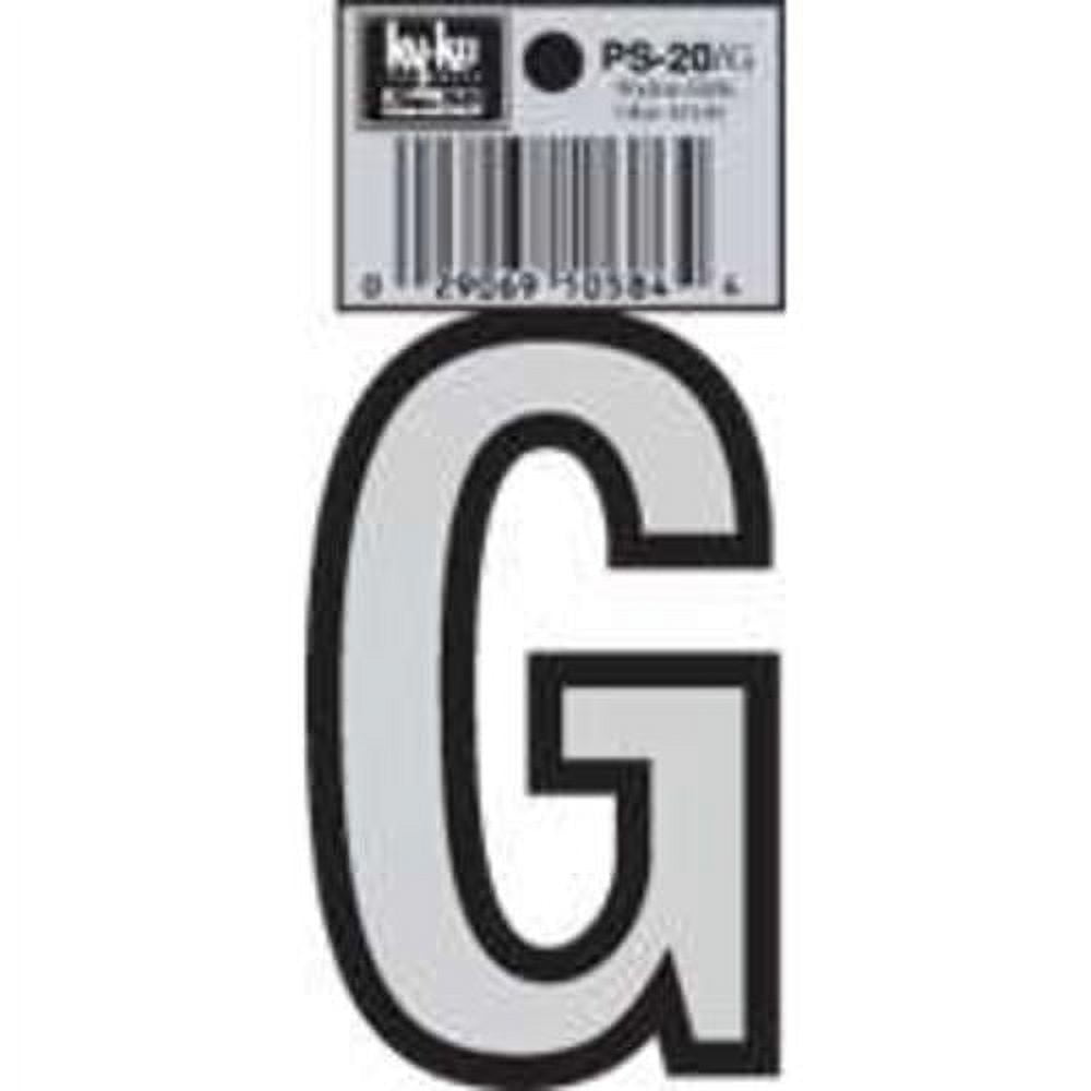 Hy-Ko PS-20/G Vinyl lettering Reflective House Letter G, Size 3-1/4 ...