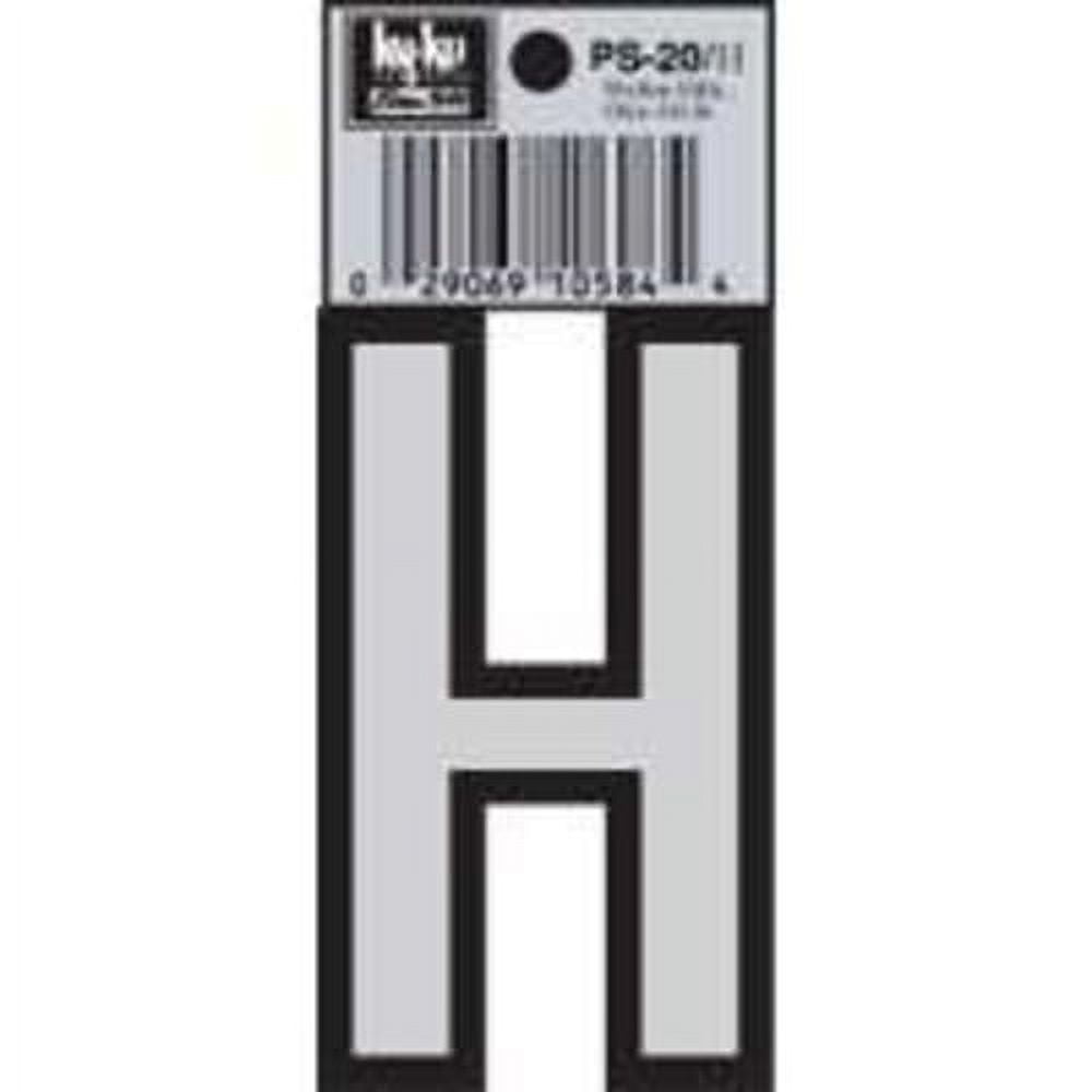Hy-Ko PS-20/H Vinyl lettering Reflective House Letter H, Size 3-1/4 ...