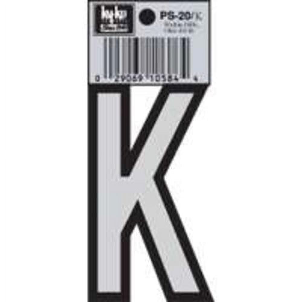 Hy-Ko PS-20/K Vinyl lettering Reflective House Letter K, Size 3-1/4 ...
