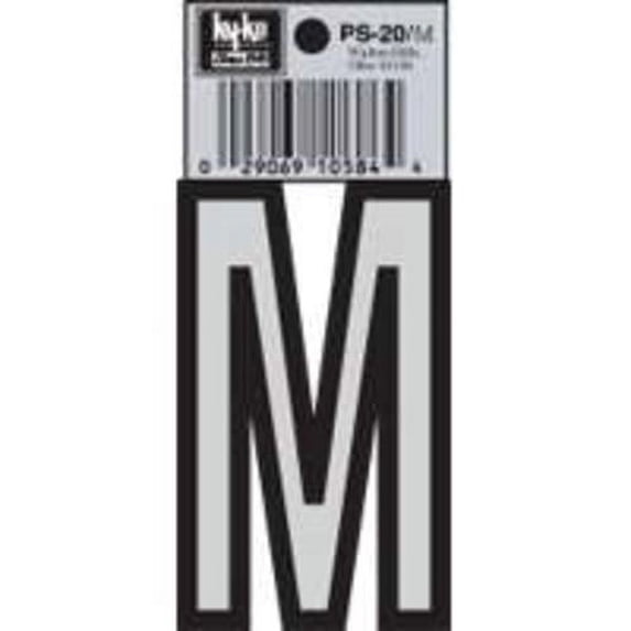 Hy-Ko PS-20/M Vinyl lettering Reflective House Letter M, Size 3-1/4 ...