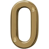 Hy-Ko Prod BR-42PB/0 Prestige Series House Address Number "0", Polished ...
