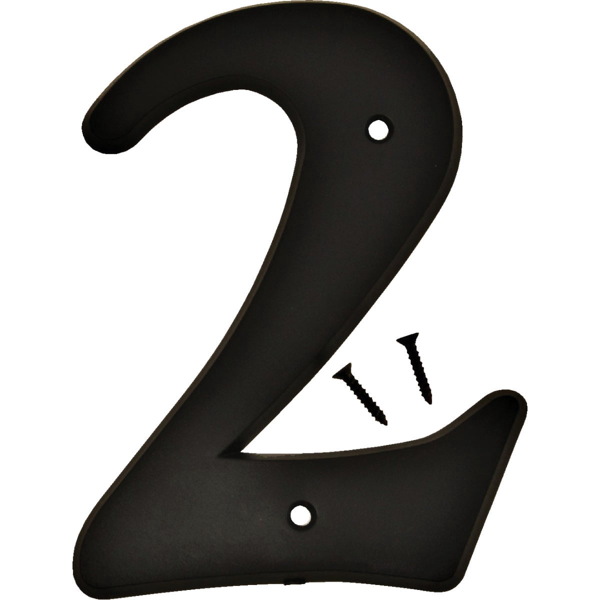 Hy-Ko Products 30202 Plastic House Number 2 TWO 6" High, Black, 1 Piece ...