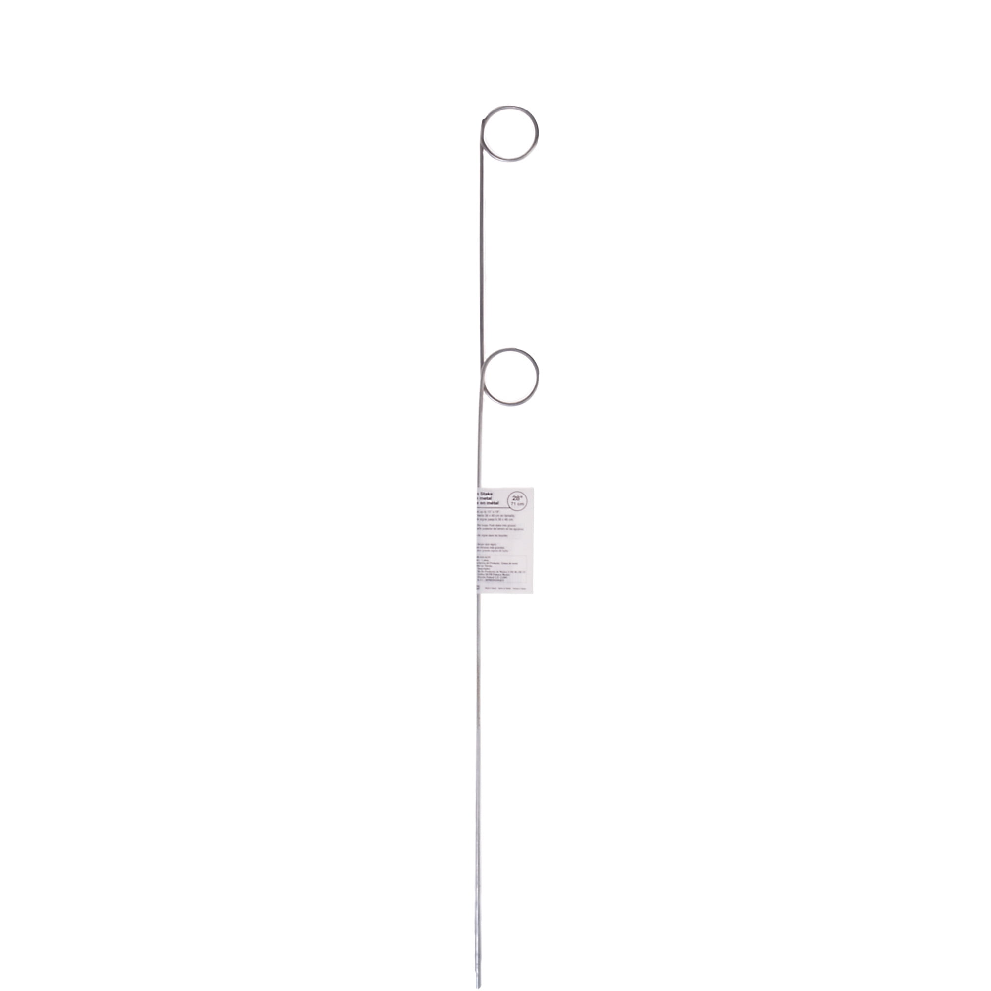 HY-KO Products 40640 Metal Pigtail Sign Stake, 28"", Silver - Walmart.com