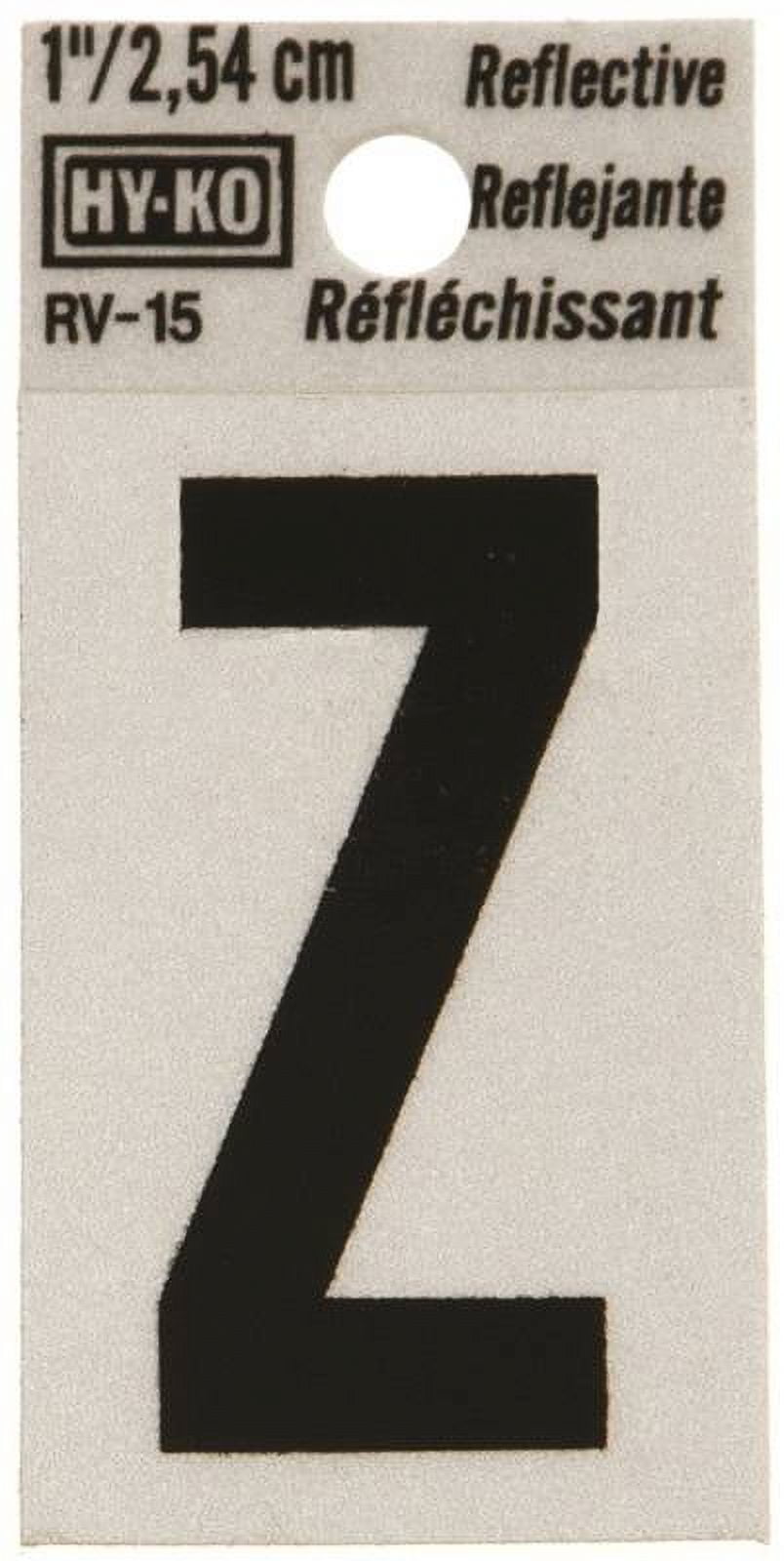 Hy-Ko Products 79290 1 in. Reflective Vinyl Letter Z - Walmart.com