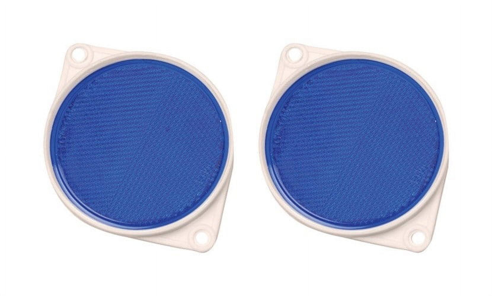 Hy-Ko 3-1/4 In. Dia. Round Blue Bracketed Nail-On Reflector (2-Pack ...