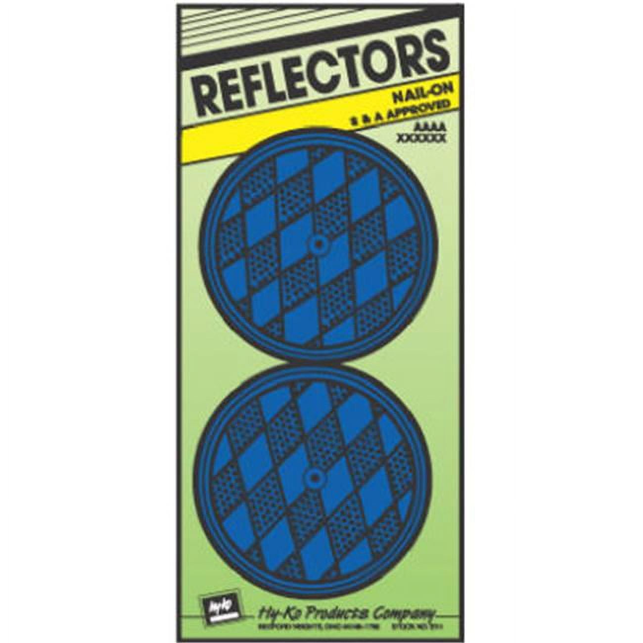 Hy-Ko 3-1/4 In. Dia. Round Blue Nail-On Reflector (2-Pack) CDRF-5B ...