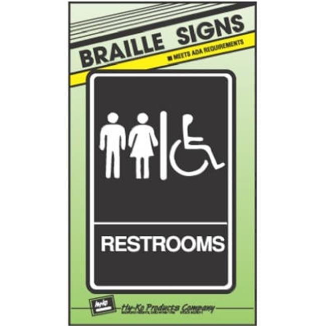 Hy-Ko Products DB-5 6 x 9 in. Brail Restroom Sign Pack of 3 - Walmart.com