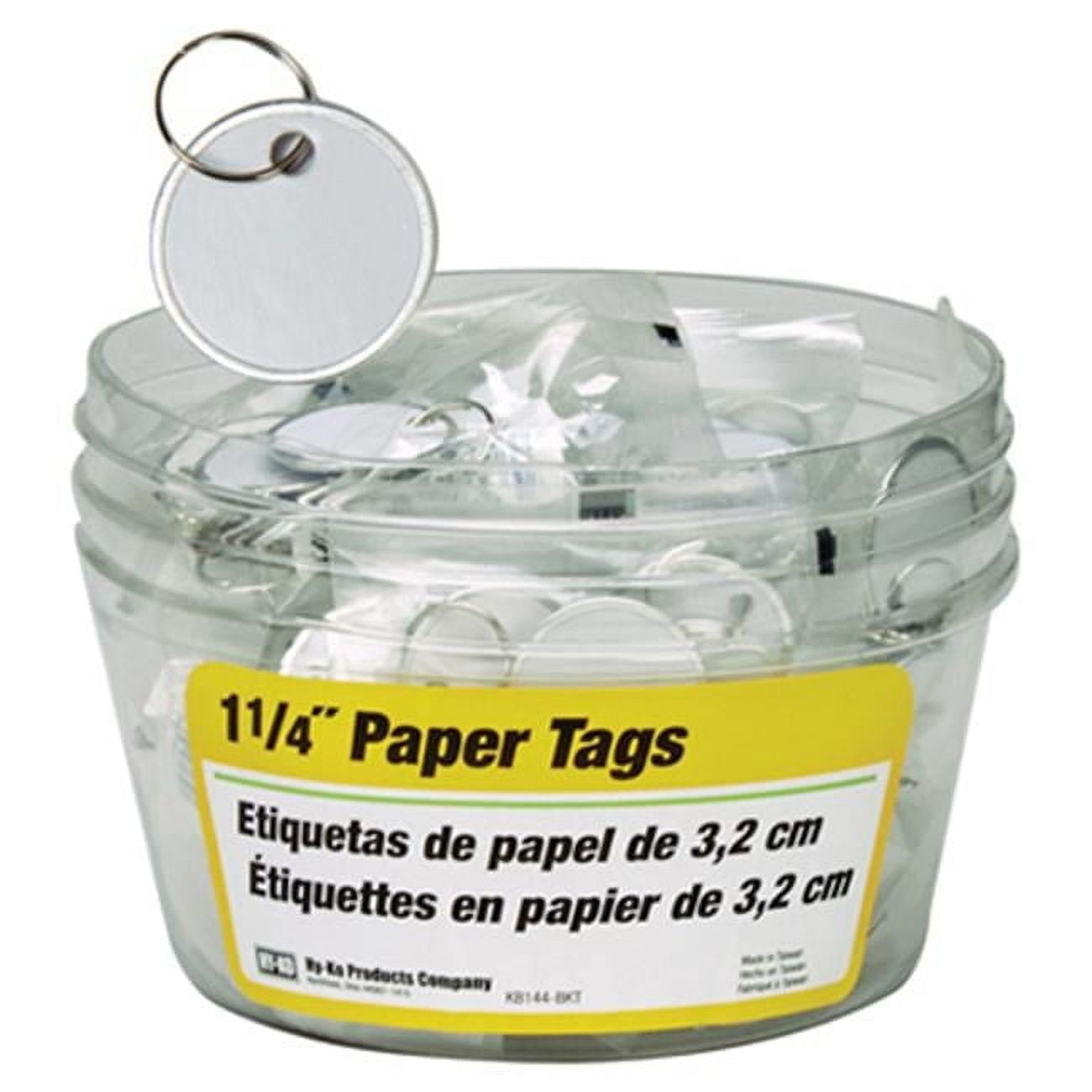 Hy-Ko Products KB144-BKT 1.25 in. Paper Tag- 25 Pieces - Walmart.com