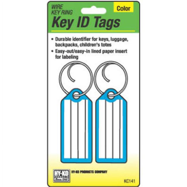 Hy-Ko Products KC141 2 Pack- Key I.D. Tag With Wire Ring - Pack Of 5 ...