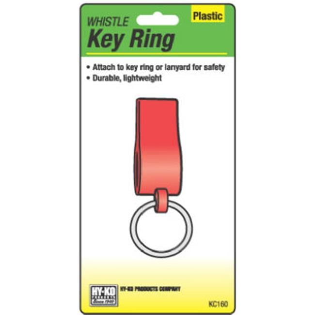 Hy-Ko Products KC160 Plastic Whistle Key Ring With Split Ring- Pack Of ...