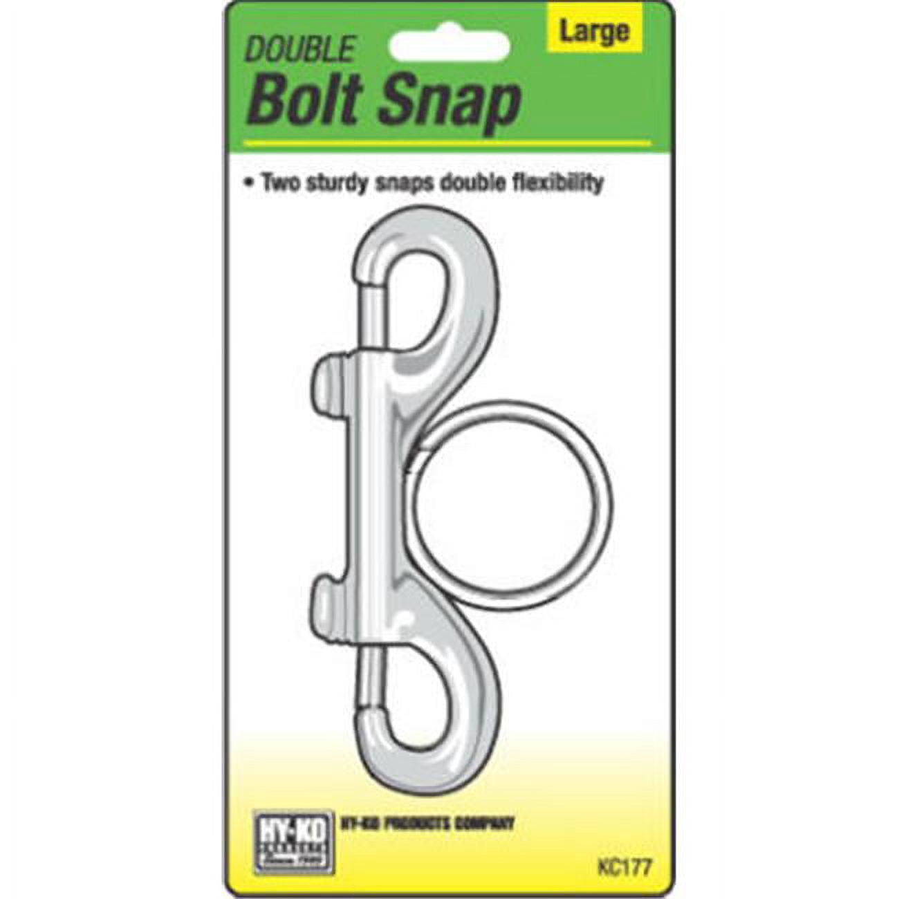 Hy-Ko Products KC177 Double Bolt Snap With Split Ring Pack of 5 ...