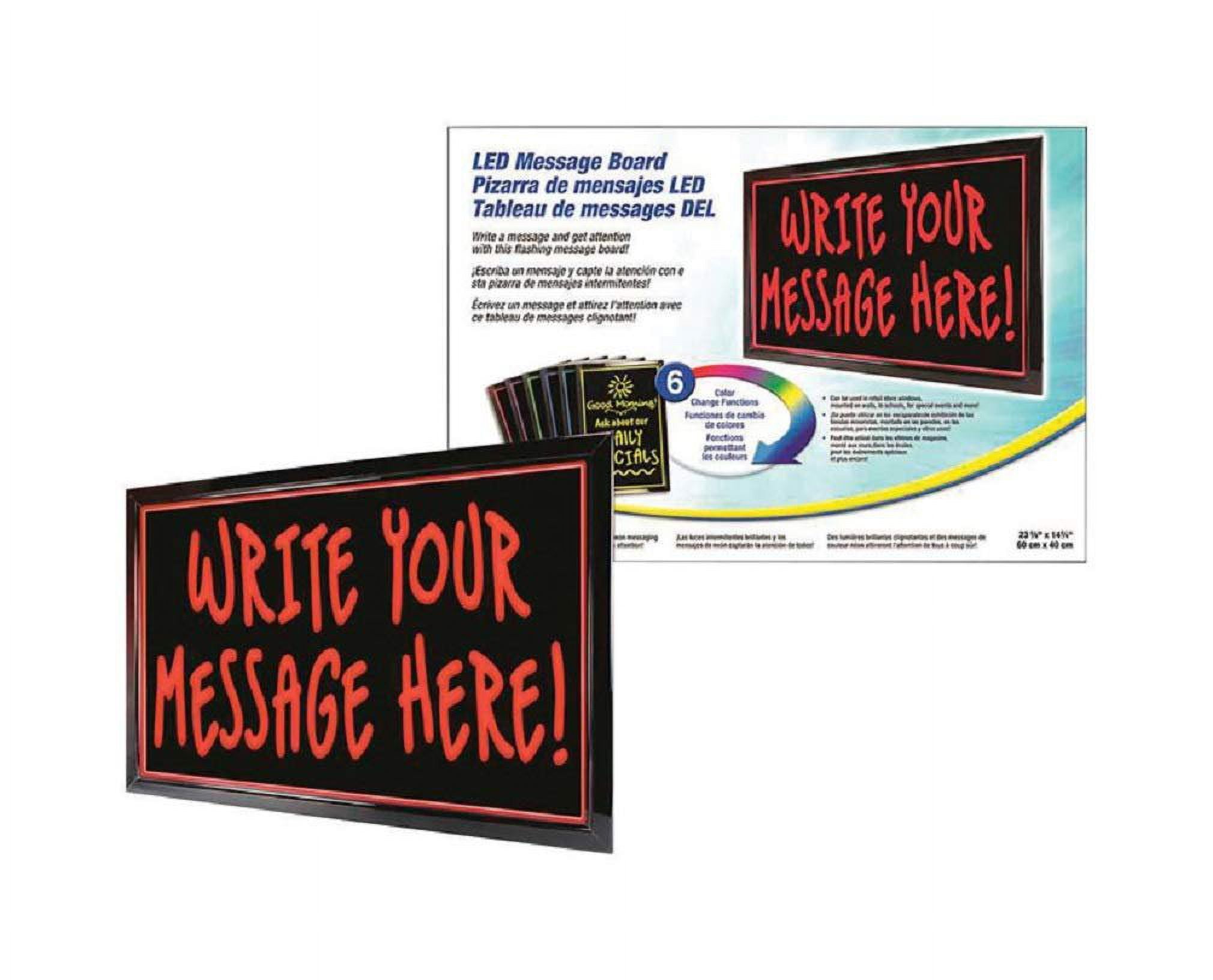 Hy-Ko LED Message Board Neon - LED, Multicolor, Indoor - 23-5/8" x 14-3 ...