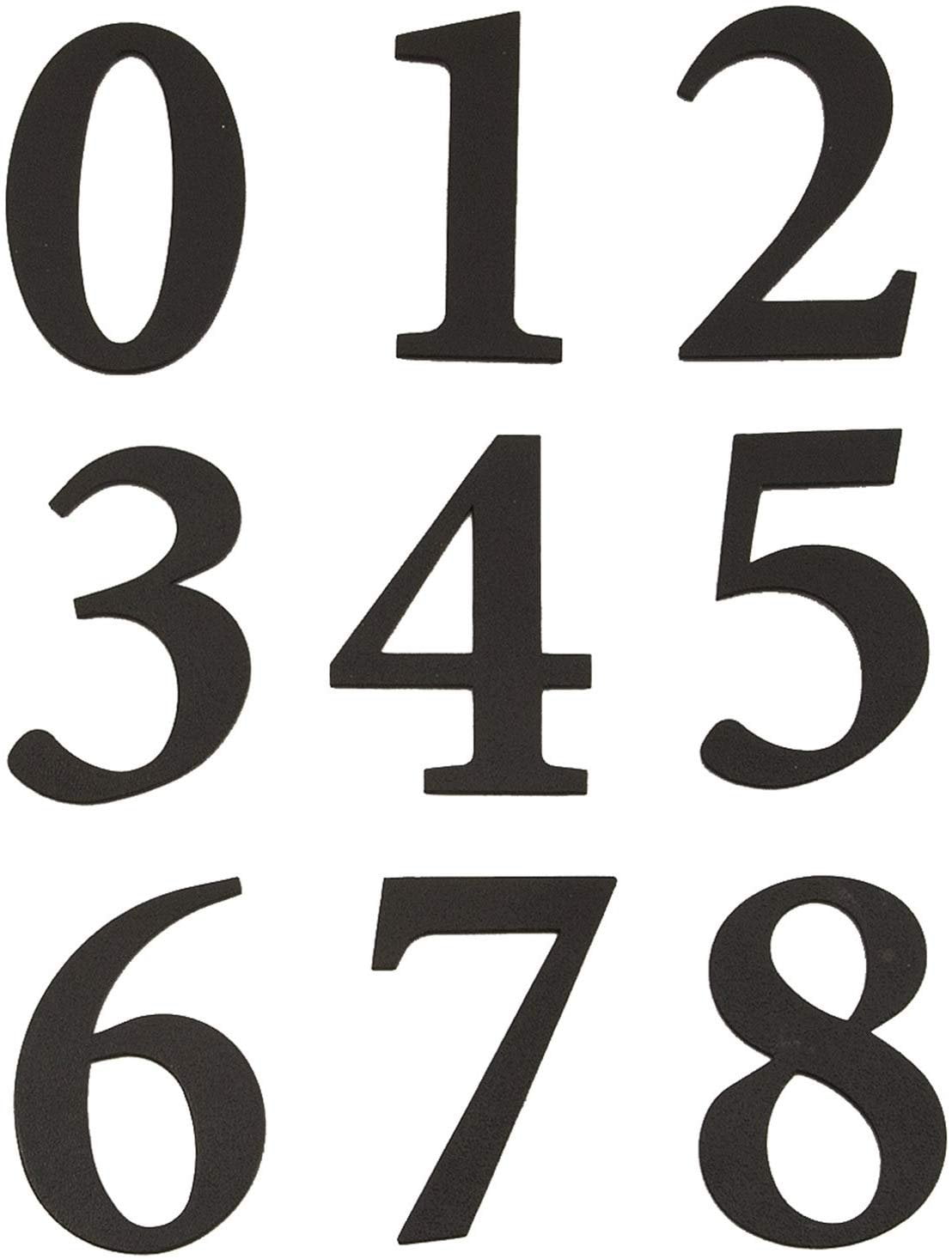 Hy-Ko Products MM-200B Self Adhesive Molded Plastic Numbers, 2.375 ...
