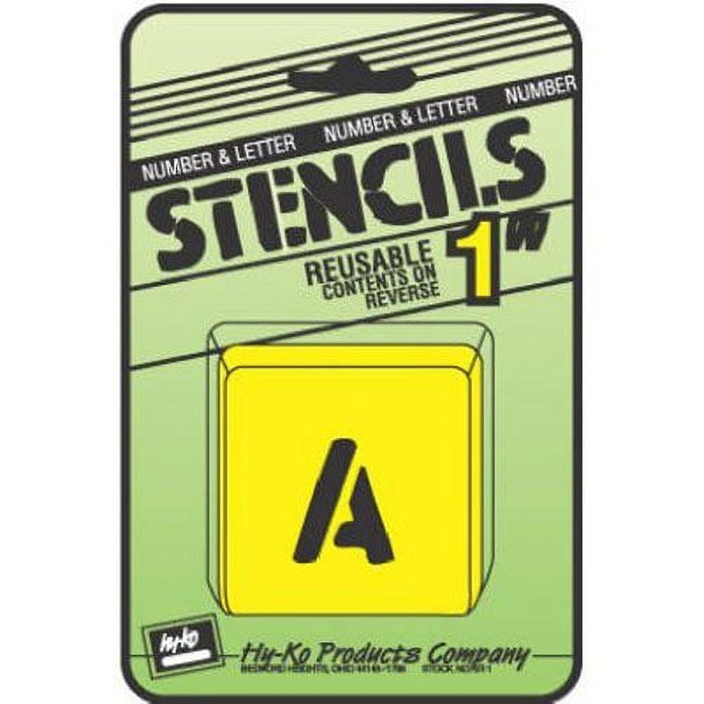 Hy-Ko Products ST-1 1 in. Letter & Number Stencil Set - Walmart.com