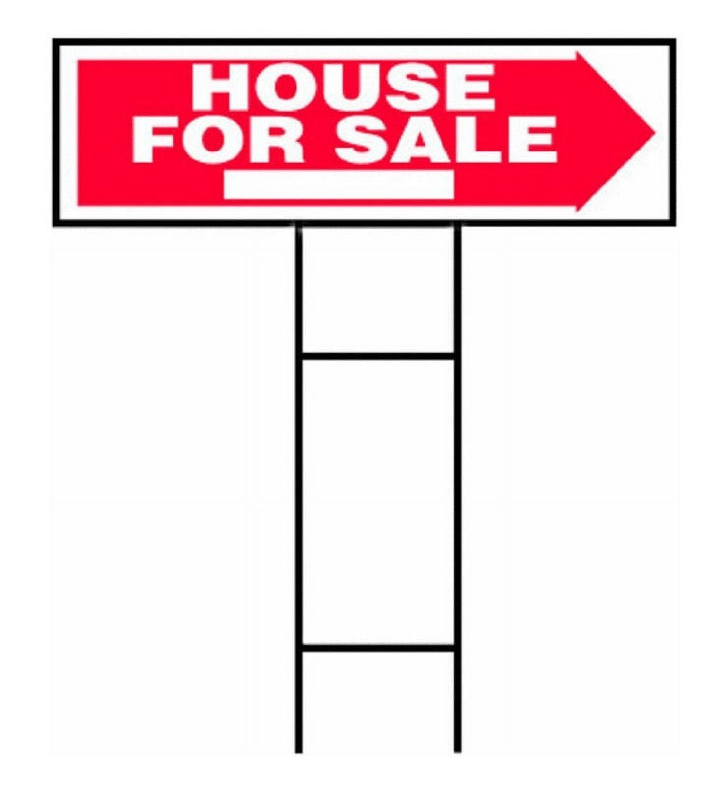 Hy-Ko RS-801 House For Sale Lawn Sign with H-Bracket, 10" x 24", Pack ...