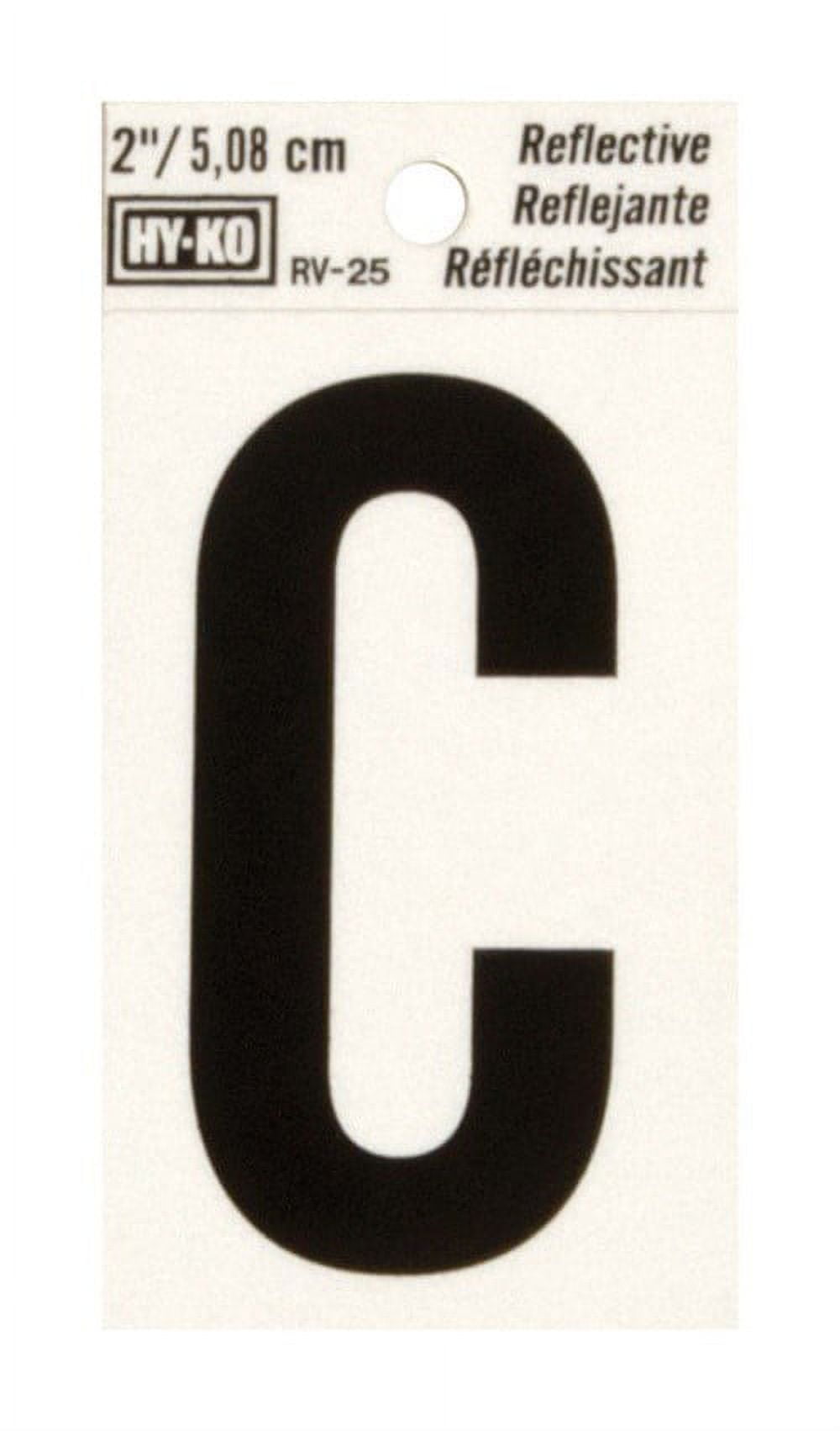 Hy-Ko RV-25/C Self-Adhesive Vinyl Letter C, 2" - Walmart.com