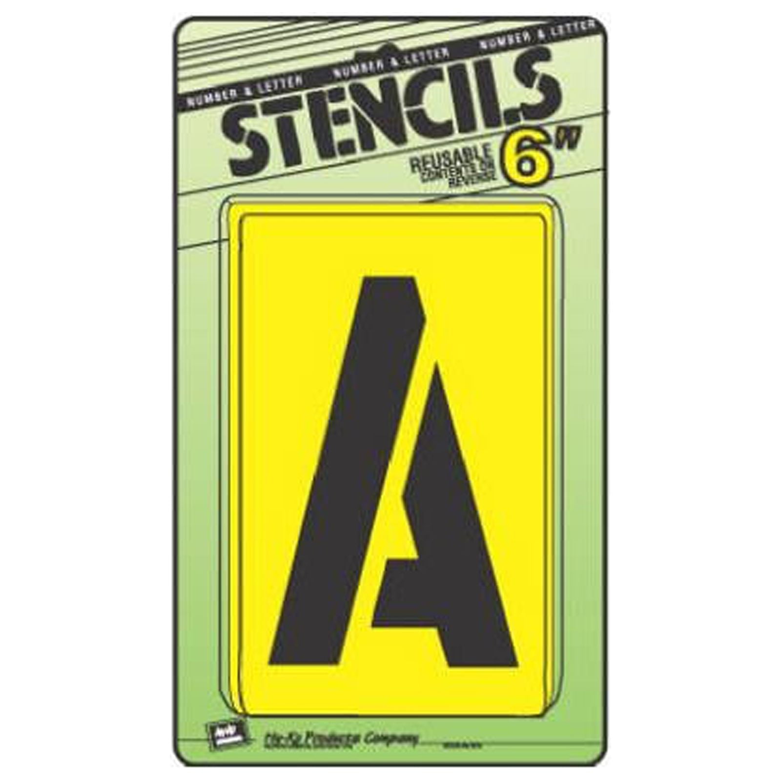 Hy-Ko ST-6 Letter & Number Stencil Set, Reusable Board, 6-In ...