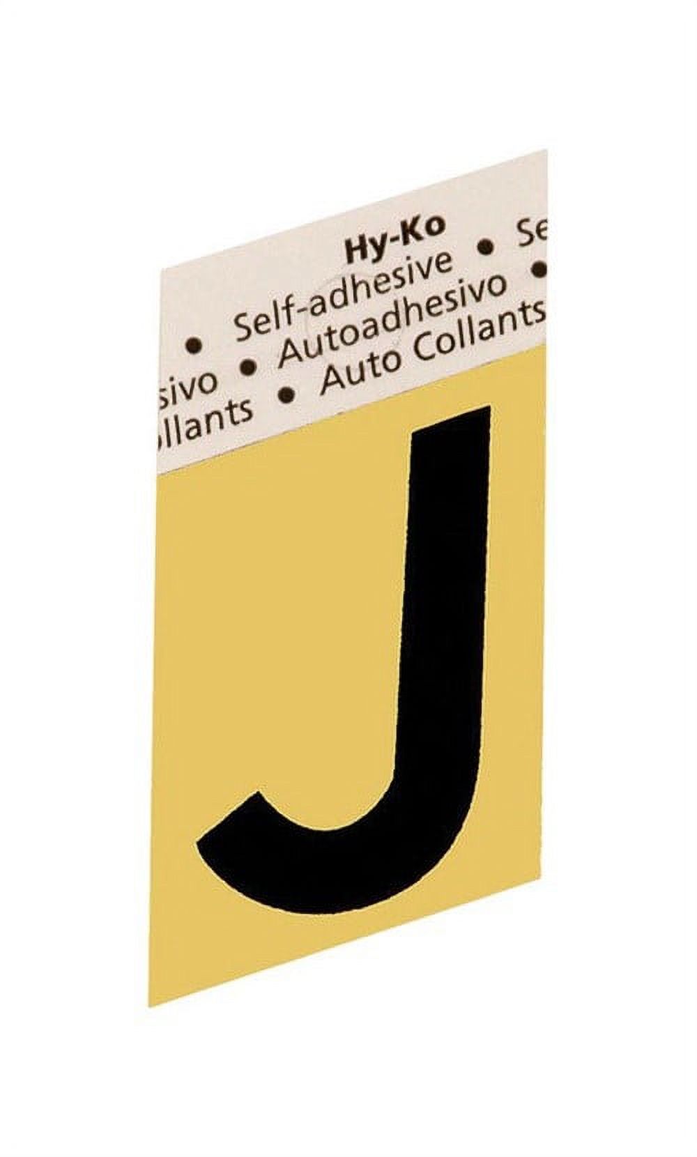 Hy-Ko Self-Adhesive Black 1-1/2 in. Aluminum Letter J - Walmart.com