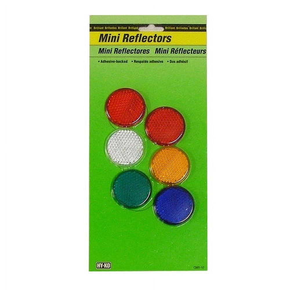 Hy-Ko Self-Adhesive Mini Reflectors, 1-1/4 Inch Diameter, Assorted ...