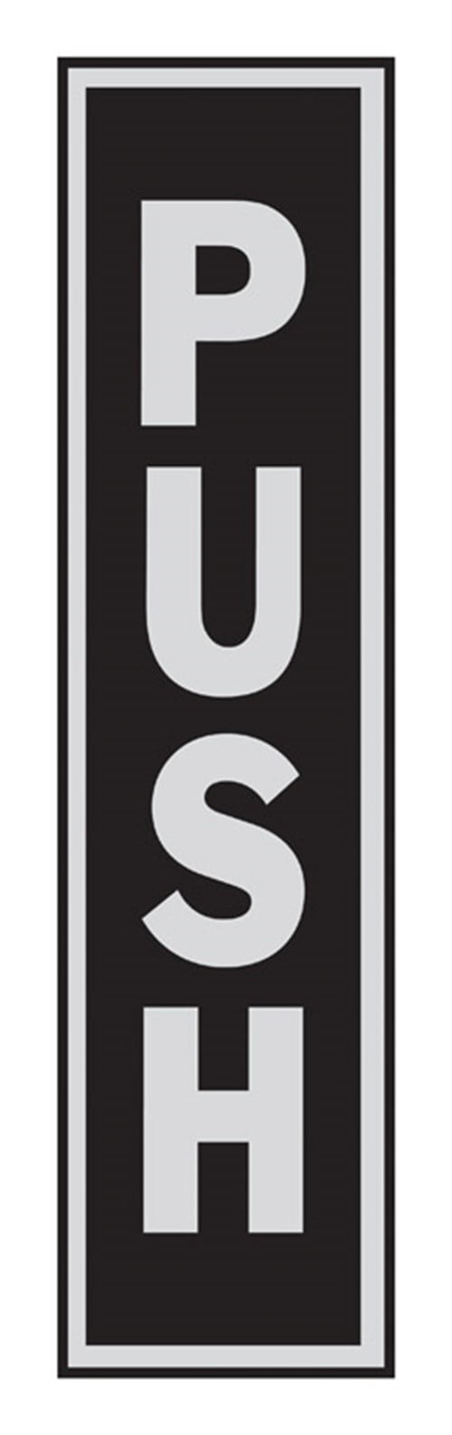 Hy-Ko Sign Black 2" X 8" Push Aluminum Pack of 10 - Walmart.com