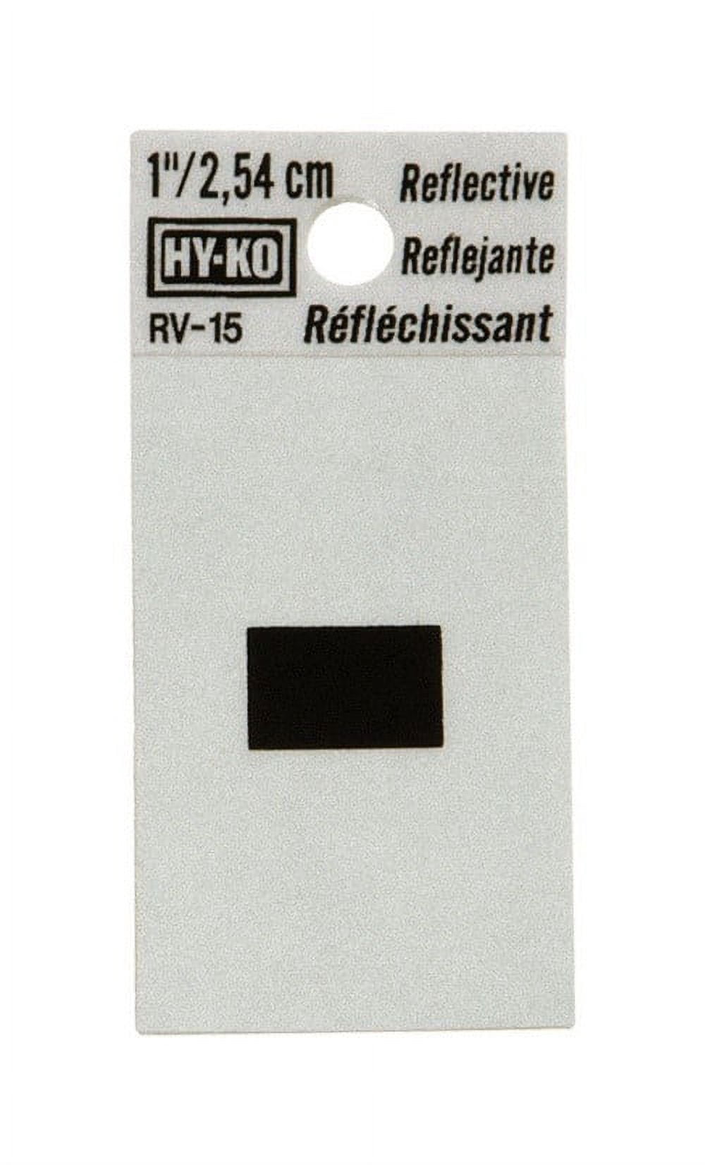 Hy-Ko Vinyl Letter Reflective Hyphen Black White Self-Adhesive 1-1/4 ...