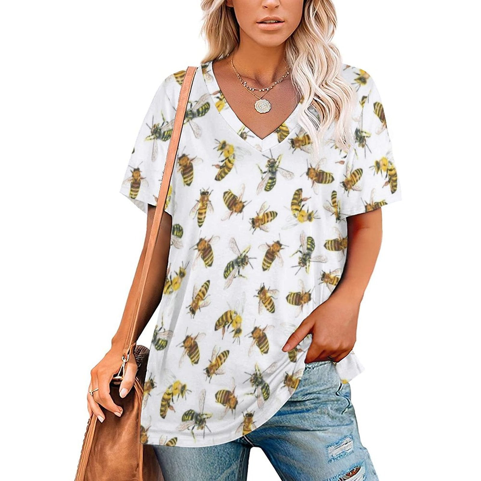 Hy To The Bee ( White ) New Fashion Zip Off Shoulder Top Short-Sleeve ...