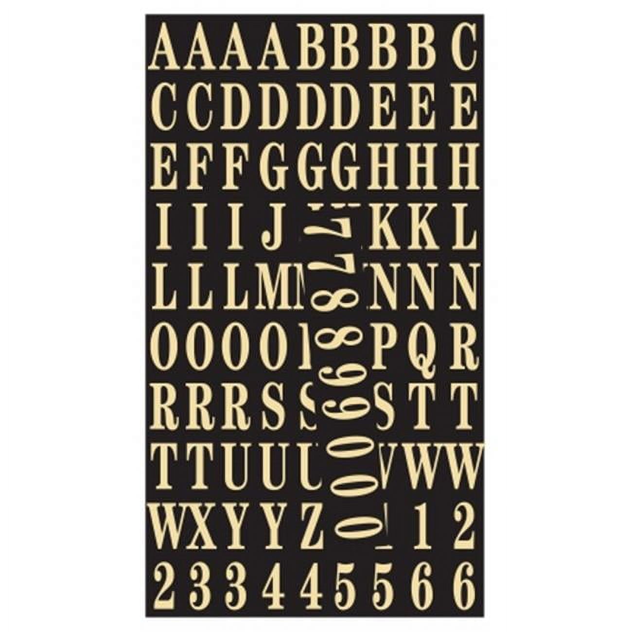 Hy-ko 1 in. Gold Self-Stick Numbers & Letters Pack - Walmart.com
