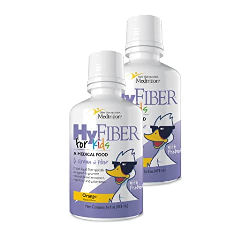 Medtrition HyFiber Liquid Fiber for Kids, 6 Grams FOS Prebiotics, 32 ...