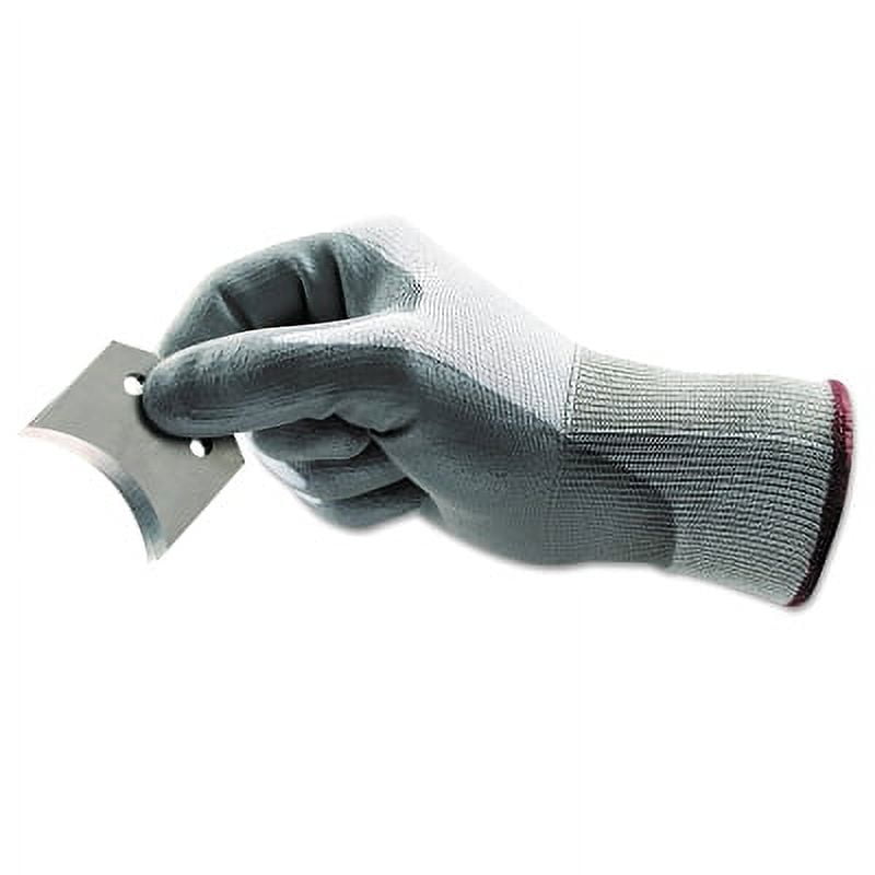 HyFlex 11-644 Polyurethane Palm Coated Gloves, Size 10, Gray/White and ...