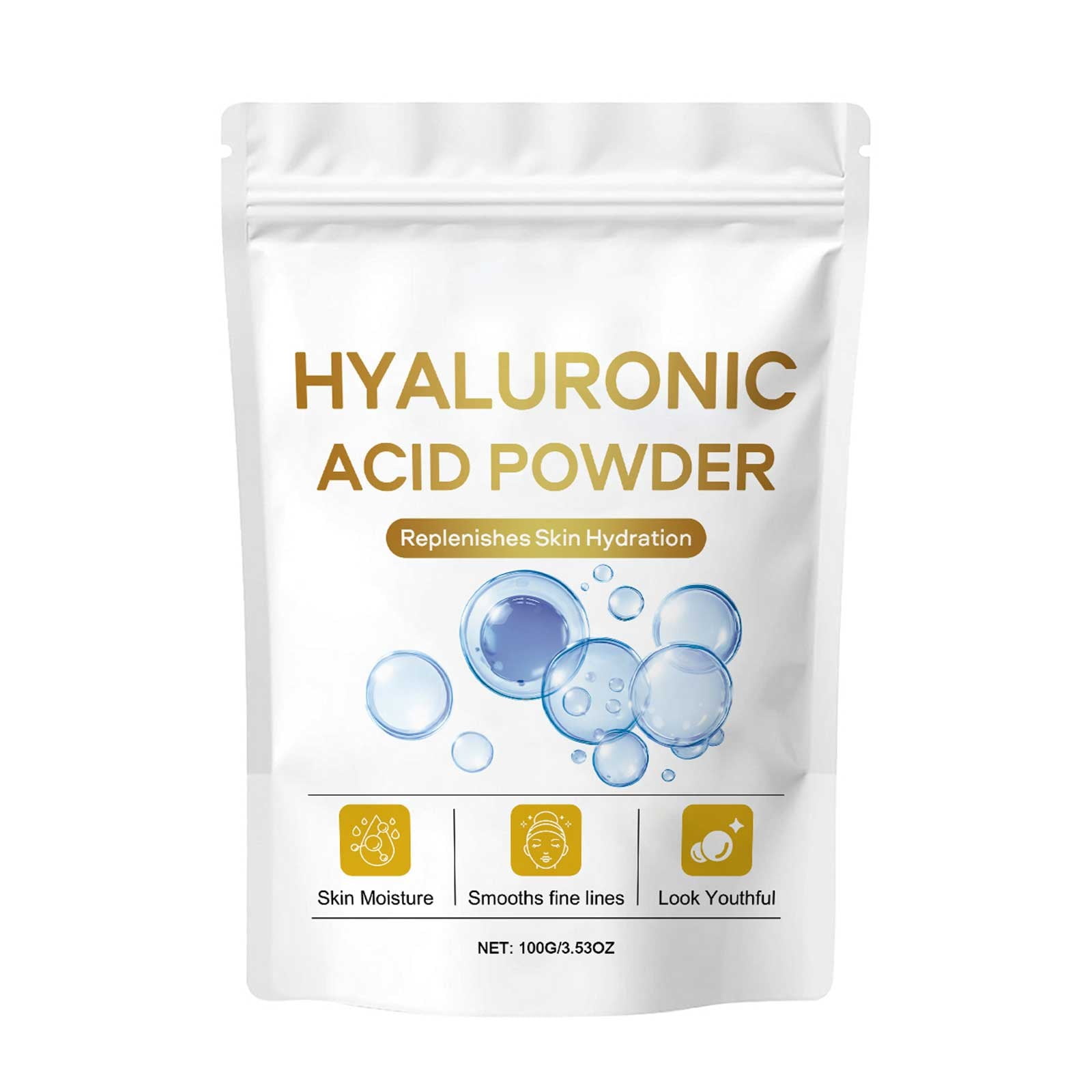Hya-luronic A*cid Powder for Face & Skin, High Molecular Weight, Water ...