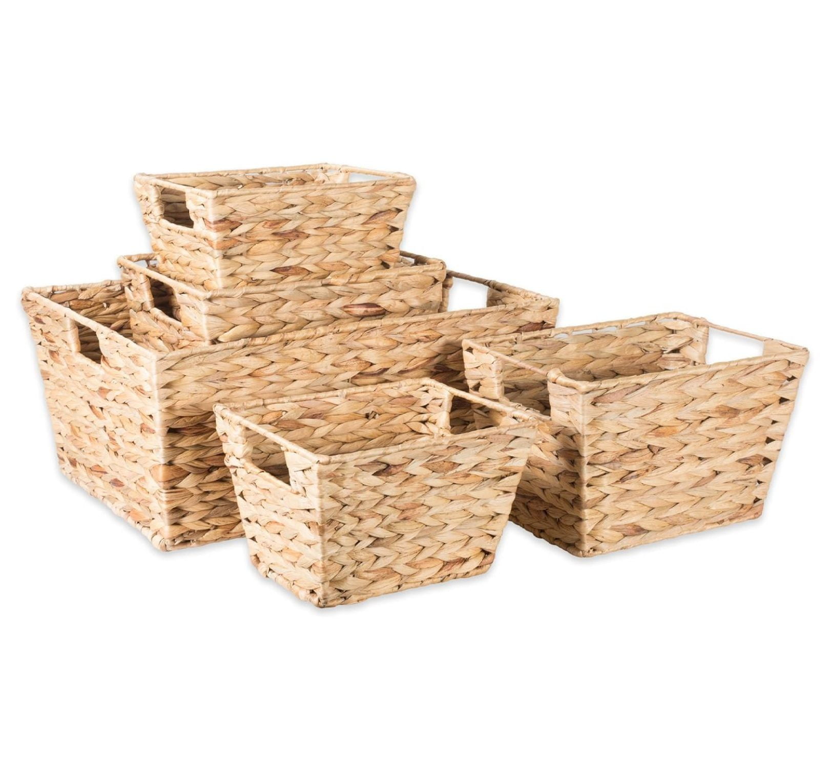 Hyacinth Collection Storage Baskets, Large Set, Assorted Sizes, Natural ...