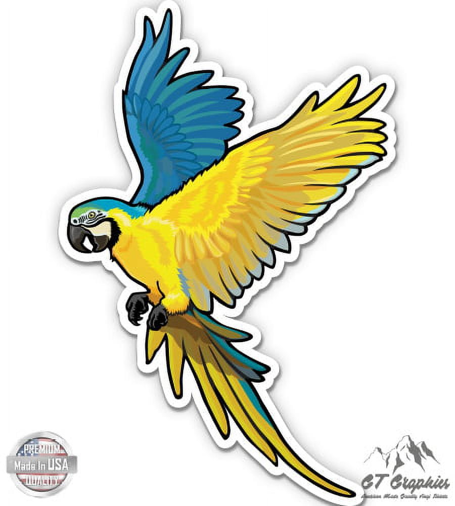 Hyacynth Macaw - 12" Vinyl Sticker Waterproof Decal - Walmart.com